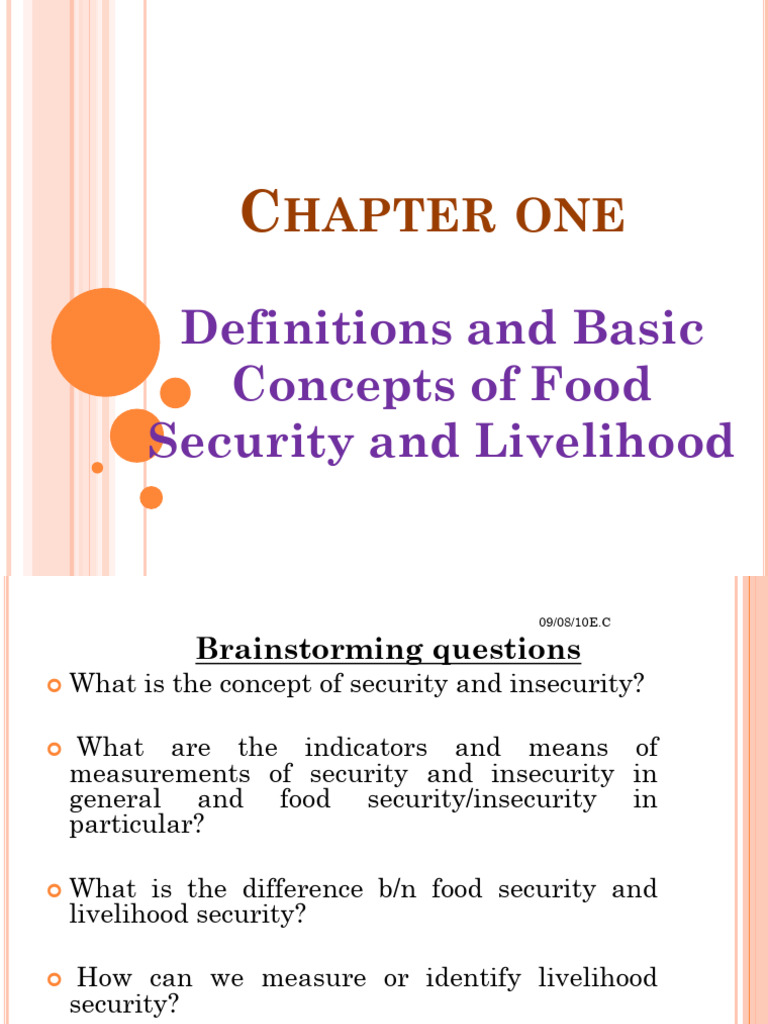 Livilhood and Food Security Cha1 | PDF | Food Security | Sustainability