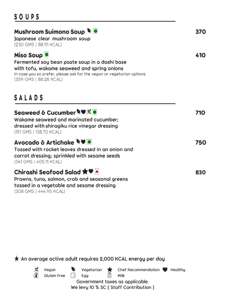Food Menu 2024 JAN | PDF