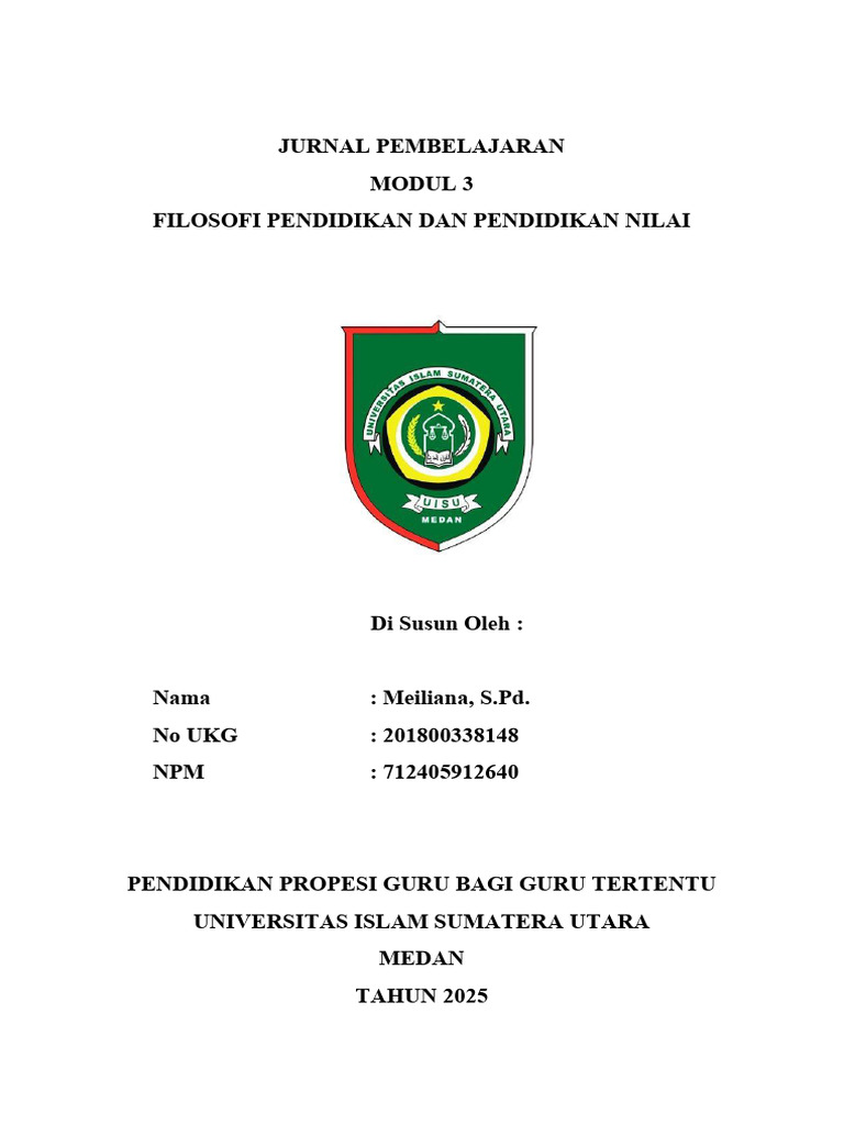 Pendidikan Nilai dalam Filosofi Pendidikan | PDF