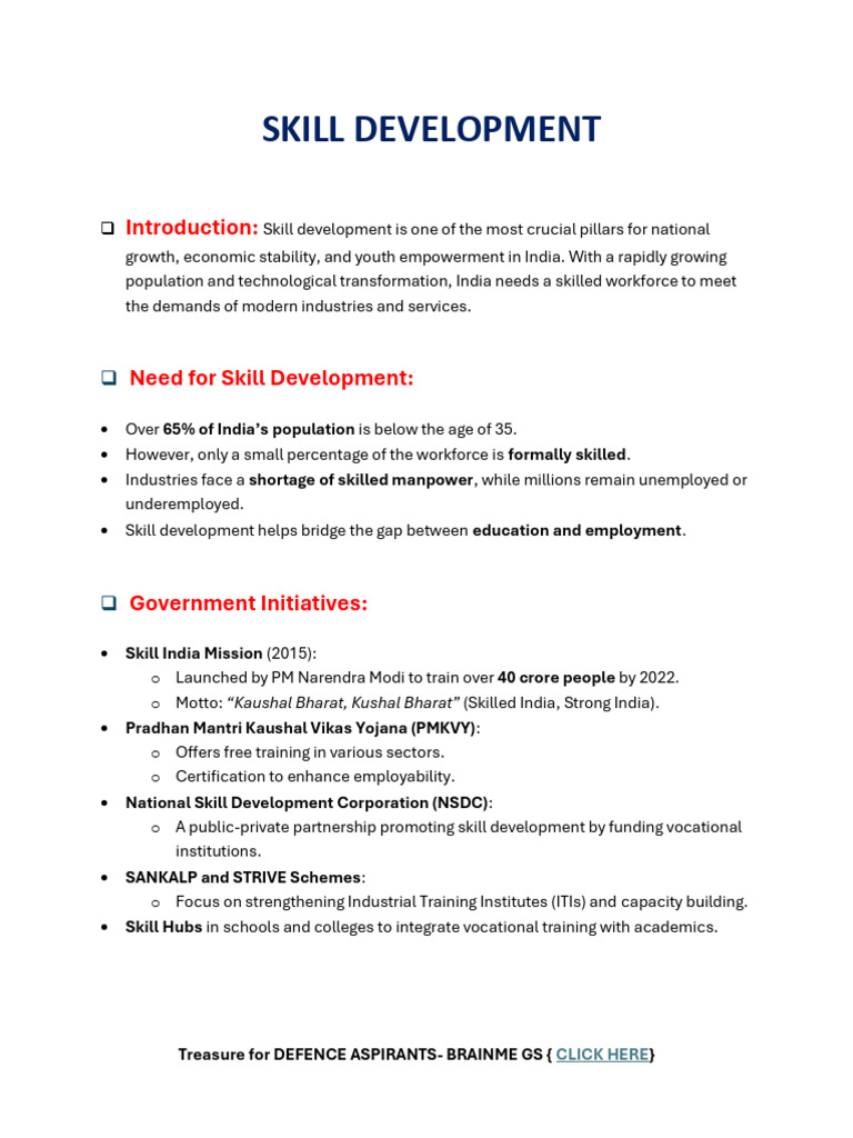 Skill Development by @brainmegs | PDF | Economies