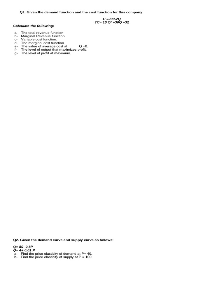 Exercise Final Math | PDF