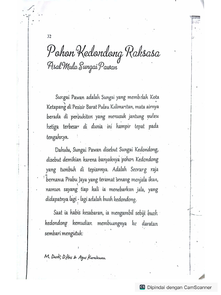 Pohon Kedondong Raksasa Asal Mula Sungai Pawan | PDF