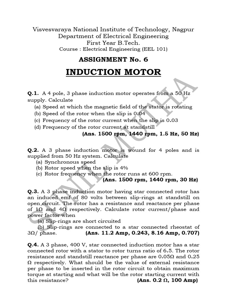 Induction Motor Calculations and Analysis | PDF | Electric Motor ...