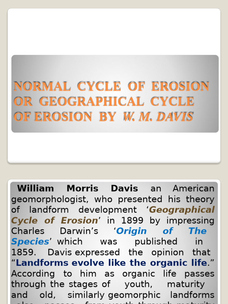 Geography-Normal Cycle of Erosion | PDF | Valley | Stream