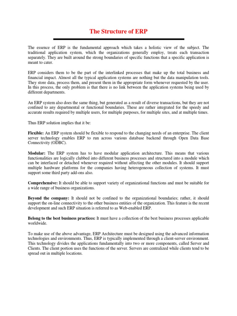 The Evolution of ERP from MRP to Web-Based Systems | PDF | Data ...