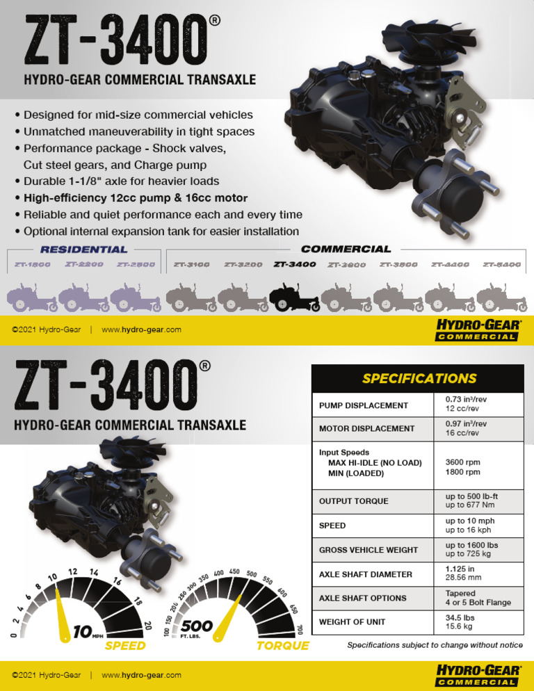 ZT 3400 Product Card | PDF | Axle | Mechanical Engineering