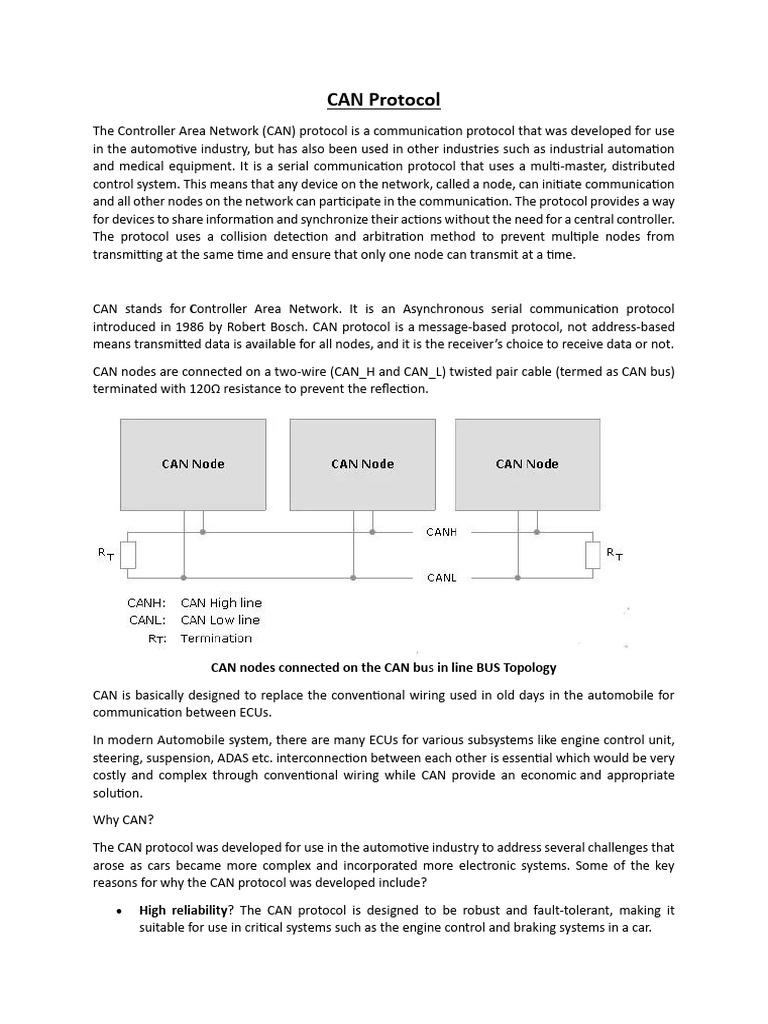 CAN Protocol | PDF | Network Protocols | Information And Communications Technology