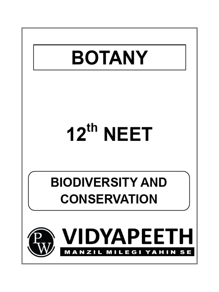 Biodiversity and Conservation - 12th - NEET | PDF | Biodiversity ...