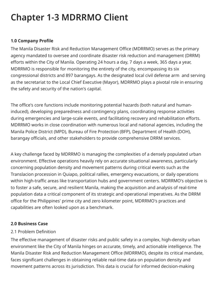 Manila MDRRMO: Real-Time Data Solutions | PDF | Internet Of Things ...