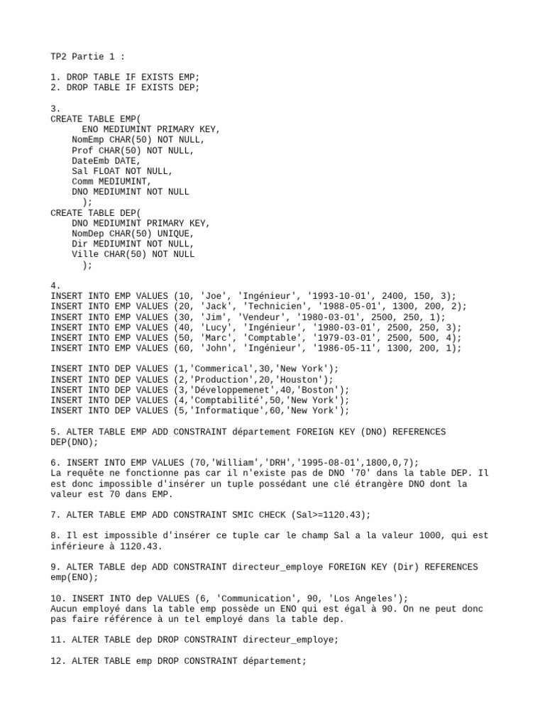 SQL Table Creation and Queries Guide | PDF | Chess Theory | Chess