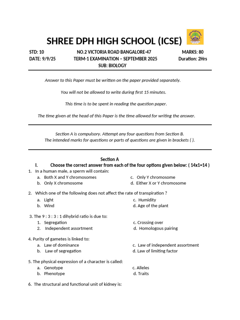 Biolog Grade 10 | PDF | Biology