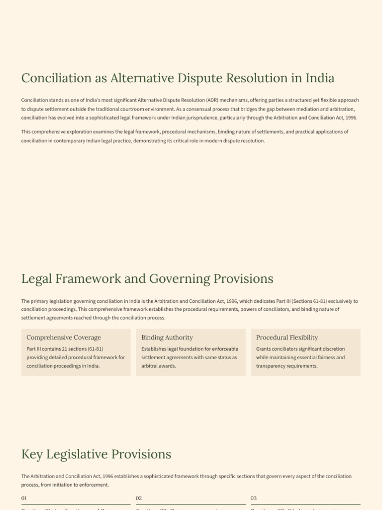 Conciliation as ADR in India | PDF | Alternative Dispute Resolution | Mediation