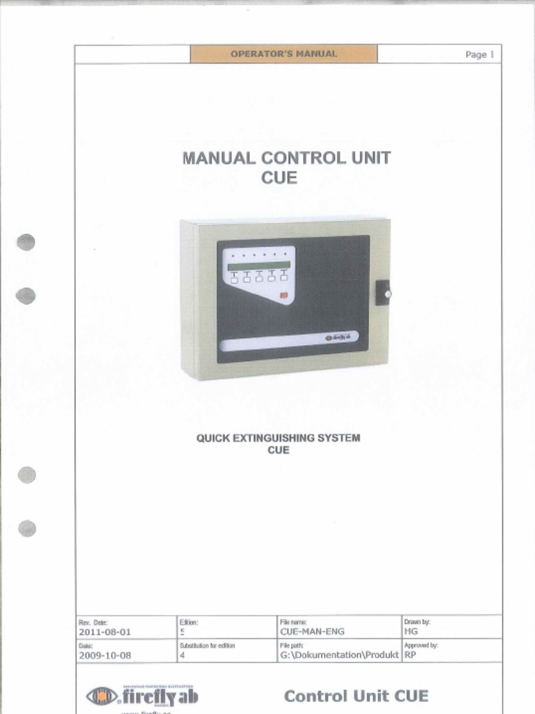 Manual Control Unit - FireFly | PDF