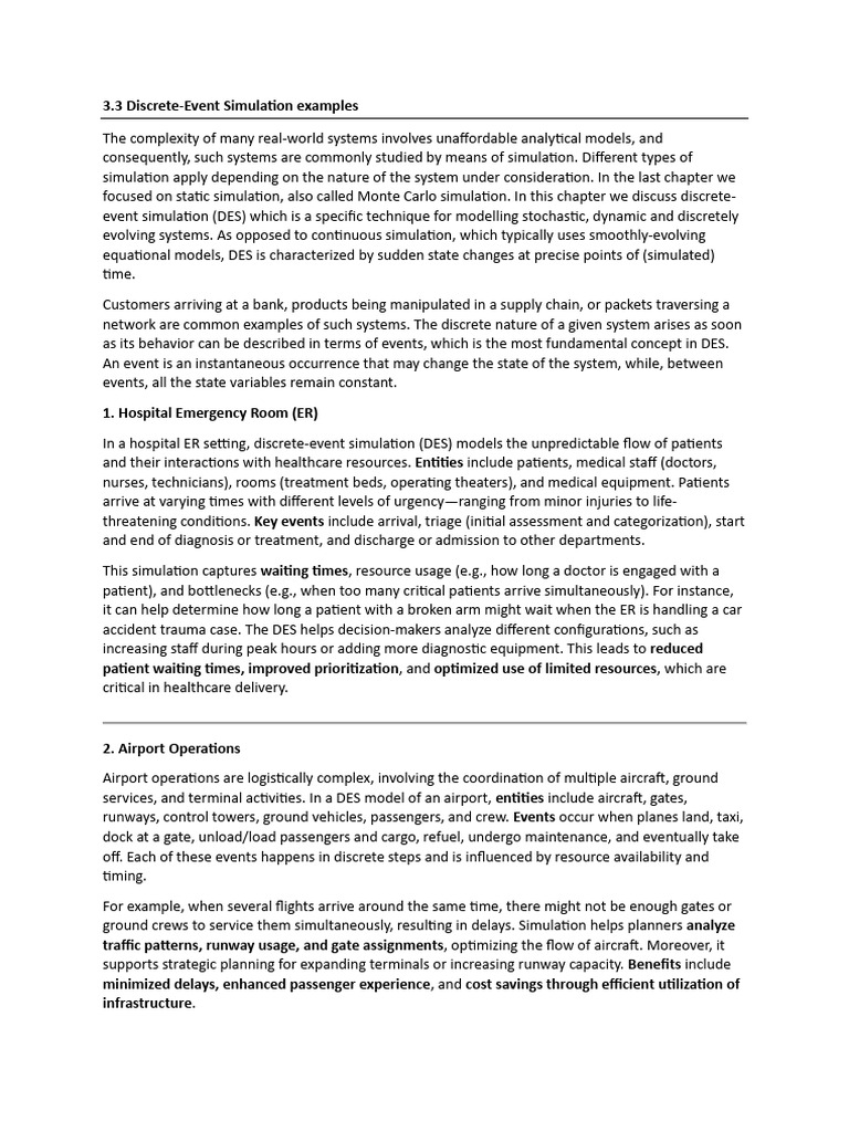 3.3 Discrete-Event Simulation Examples | PDF | Traffic | Simulation