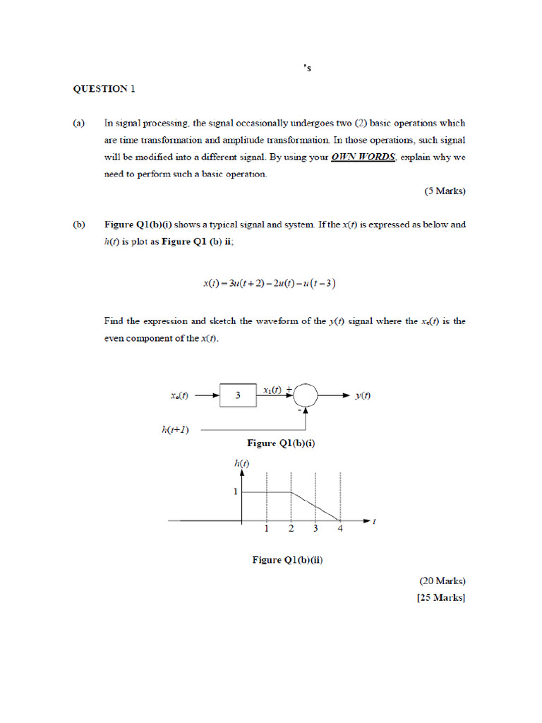 TUTORIAL Ch. 1 sistem signal | PDF | Electrical Engineering | Algorithms
