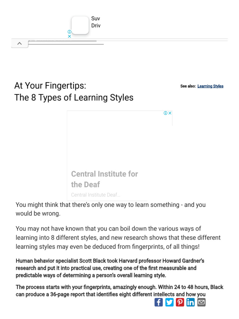 8 Types of Learning Styles - SkillsYouNeed GOOD | PDF | Learning | Learning Styles
