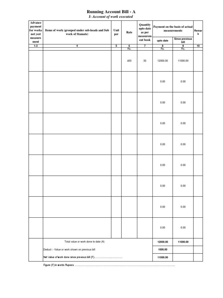 University Bill Running Bill-2 | PDF | Concrete | Industrial Processes