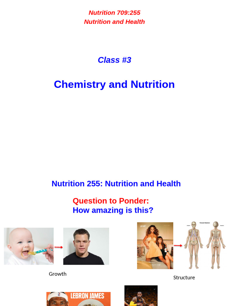 Chemistry Class 3: Nutrition Basics | PDF | Nutrition | Diet & Nutrition