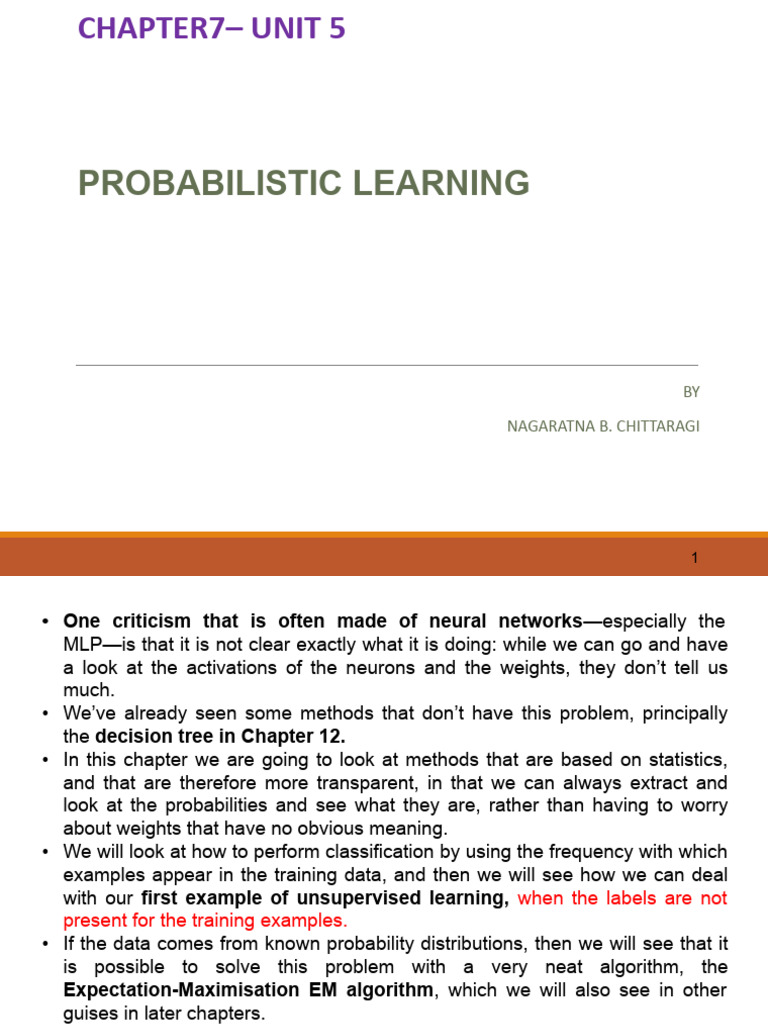 Chapter7 Unit V2024 Up | PDF | Machine Learning | Cluster Analysis