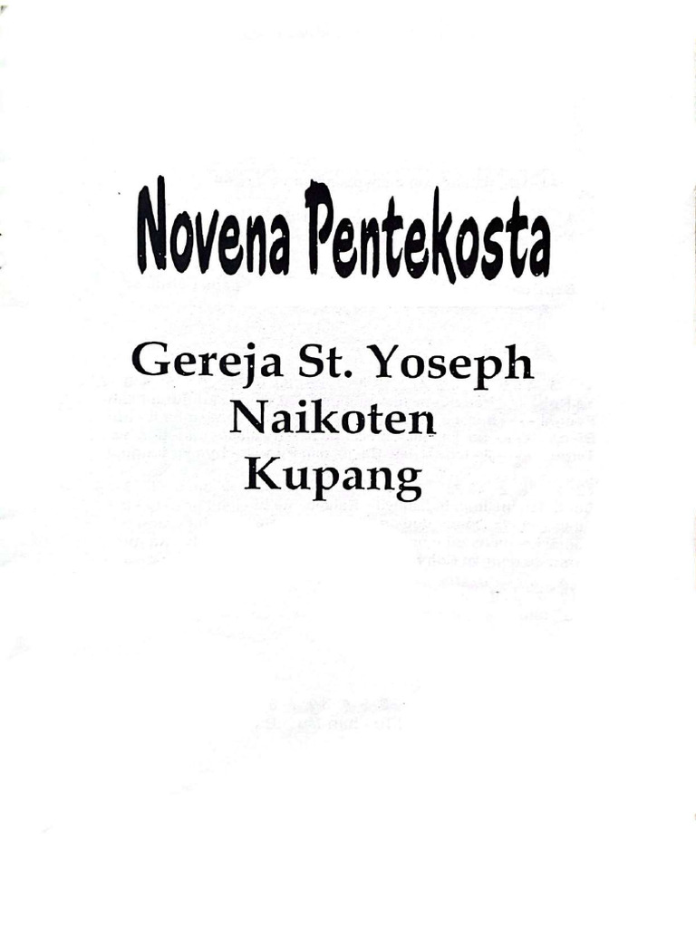 Buku Novena Pentekosta | PDF