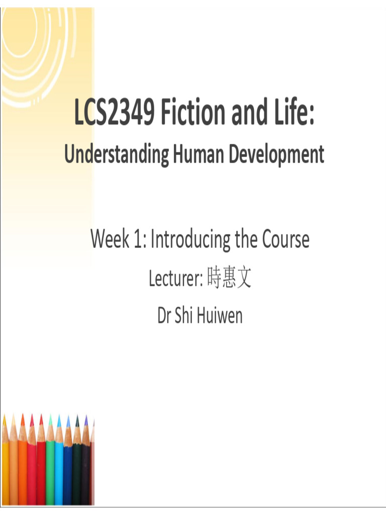 1 Course Overview and Introducing Fiction- Student Notes Sem 2 | PDF ...