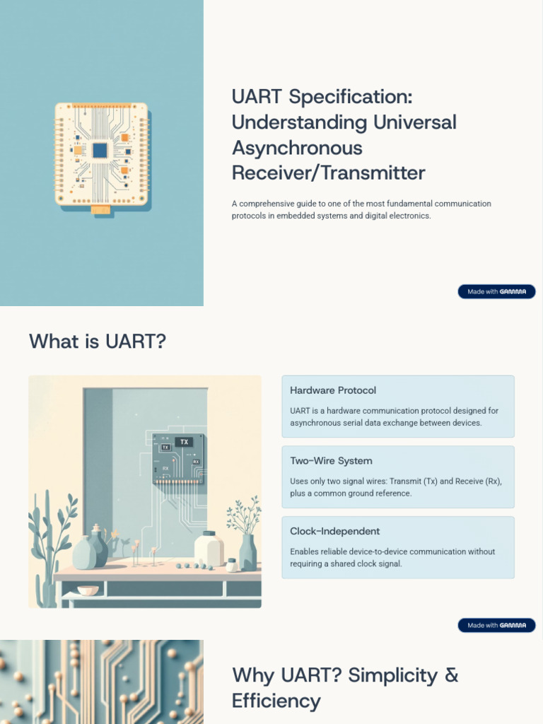 UART Specification Understanding Universal Asynchronous ReceiverTransmitter | PDF | Computer ...