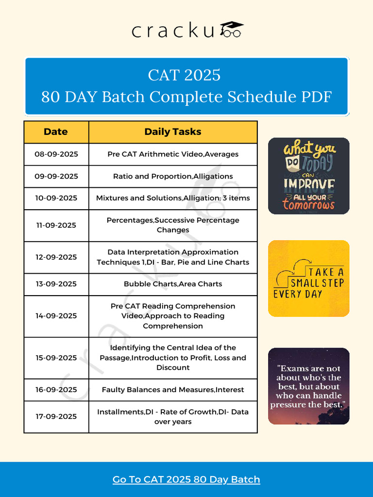 CAT 2025 Daily Study Schedule | PDF | Triangle | Area