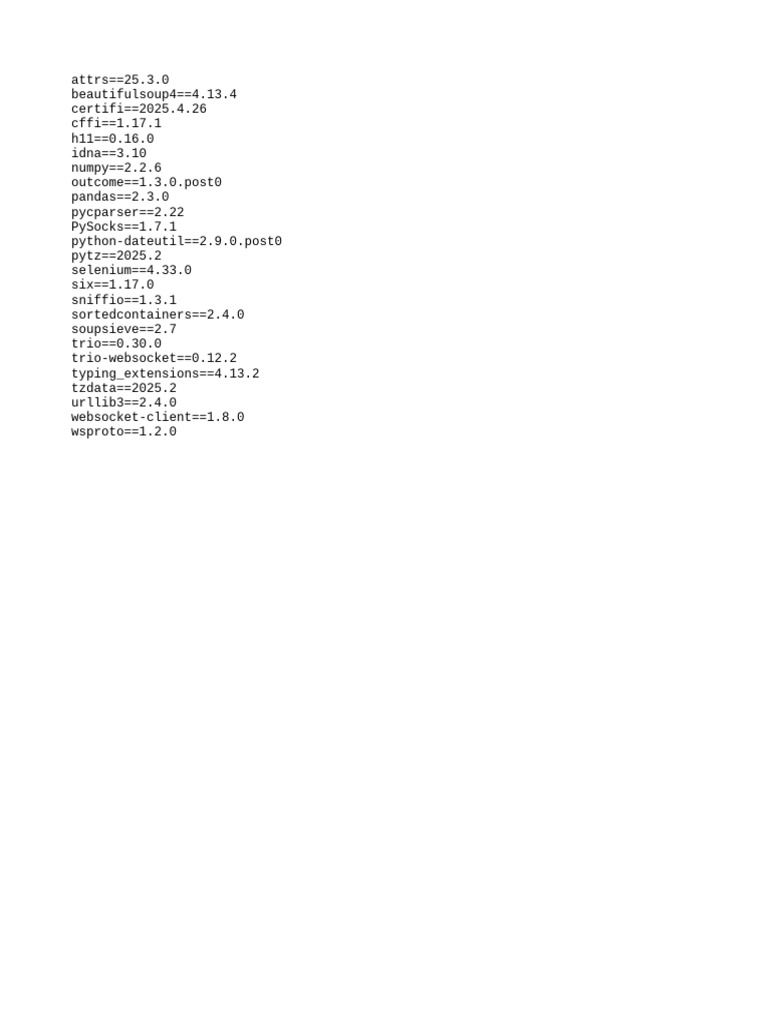 Python Package Dependencies List | PDF