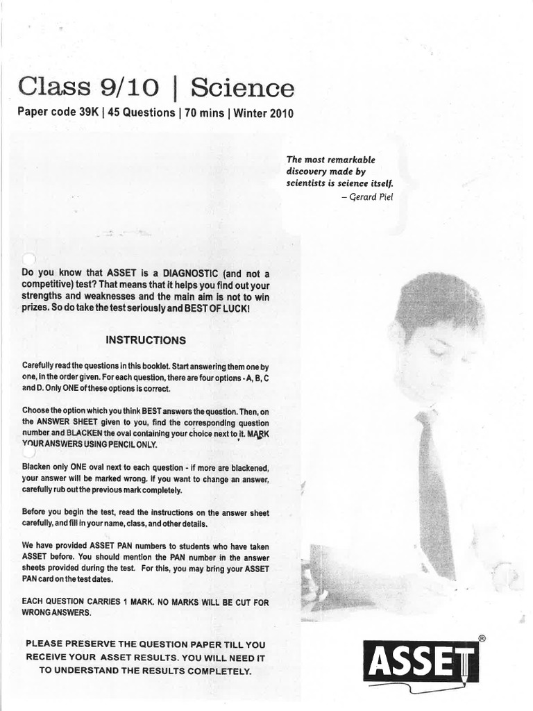 (11803) GR 9 10 Science ASSET | PDF