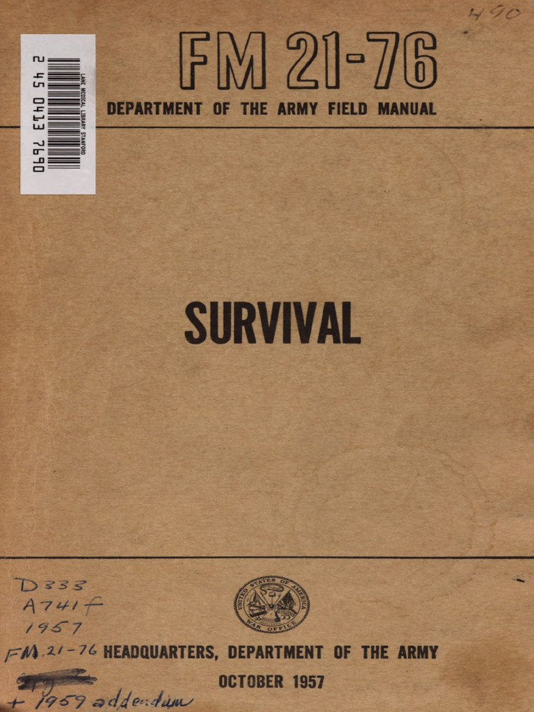 Army Survival Field Manual 1957 | PDF