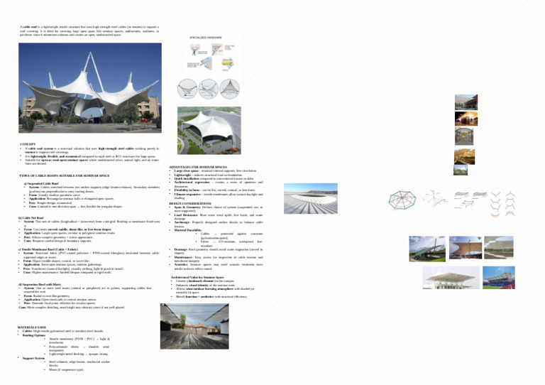 Cable Roof - Above Seminar Open Space | PDF | Roof | Building Engineering