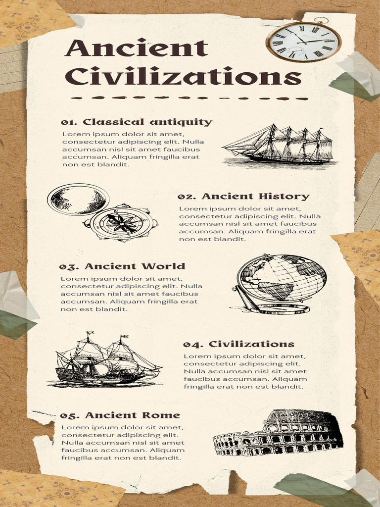 Brown and Cream Scrapbook Ancient History Infographic PDF | PDF