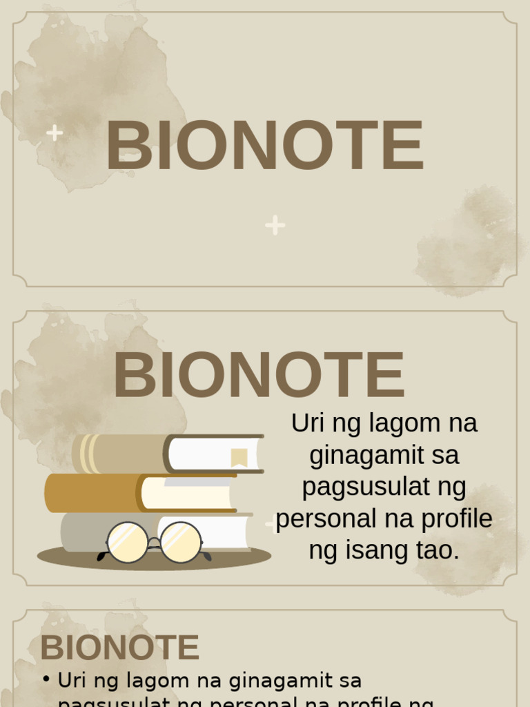BIONOTE | PDF
