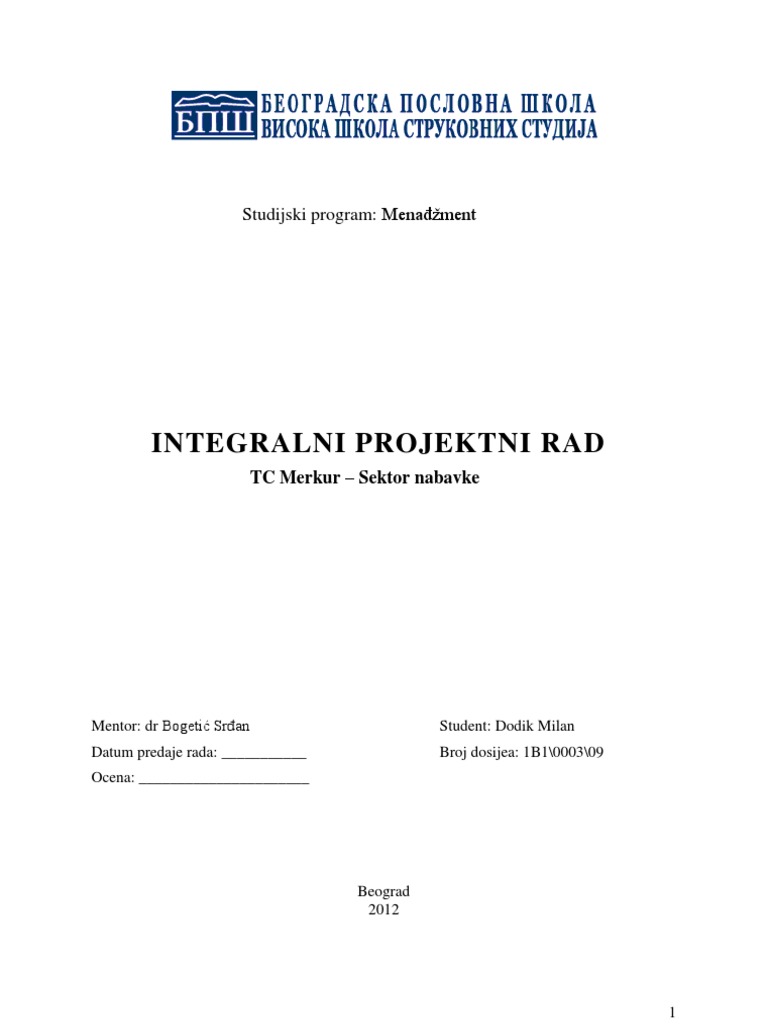 Projektni Rad | PDF