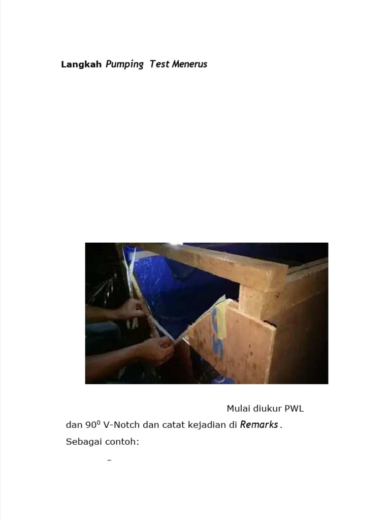 Langkah-Langkah Pumping Test Menerus | PDF