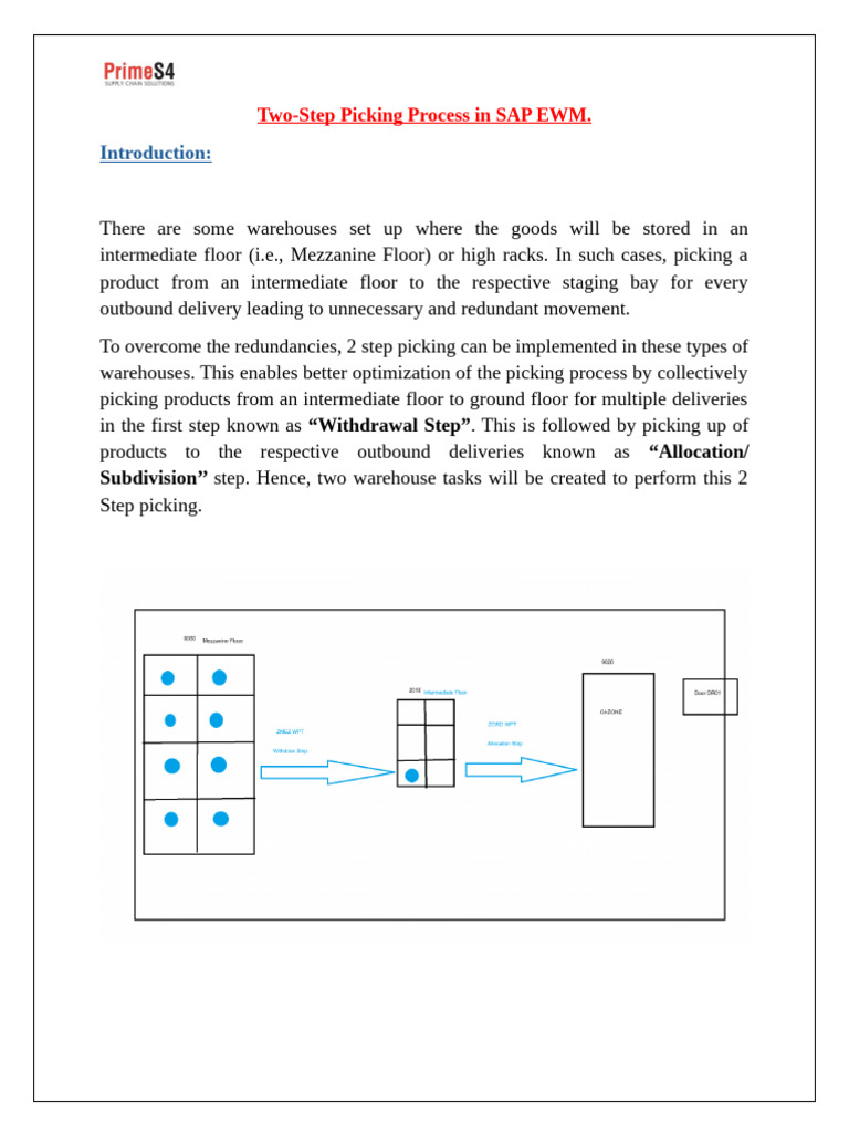 Configuration of 2-Step Picking in SAP EWM 1 | PDF | Warehouse ...