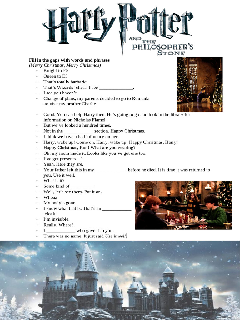 Harry Potter and The Philosophers Stone Christmas Video Movie ...