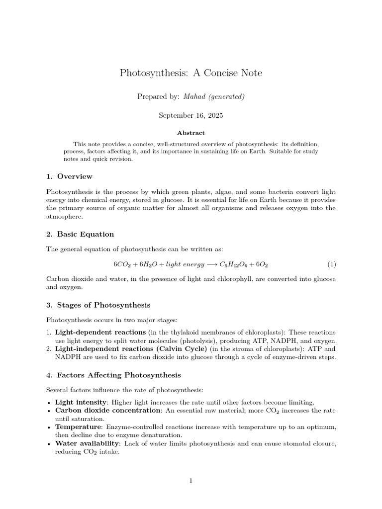 Photosynthesis | PDF | Photosynthesis | Biology