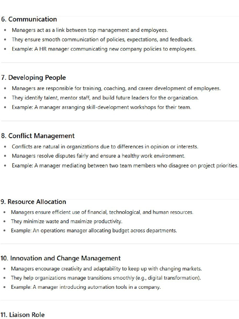 The Role of A Manager in An Organization | PDF