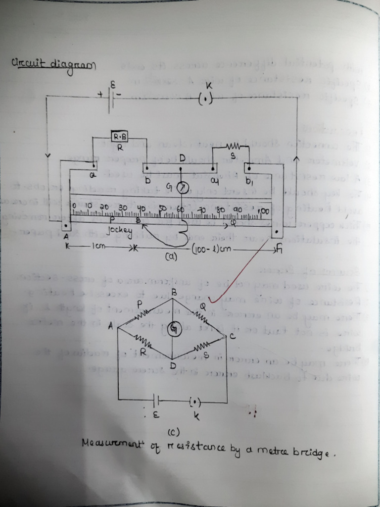 To Find Resistor of A Given Standard Resistor Using Metre Bridge | PDF ...