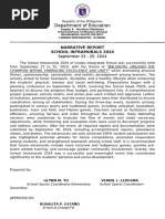 Narrative Report For Intramurals 2023 | PDF