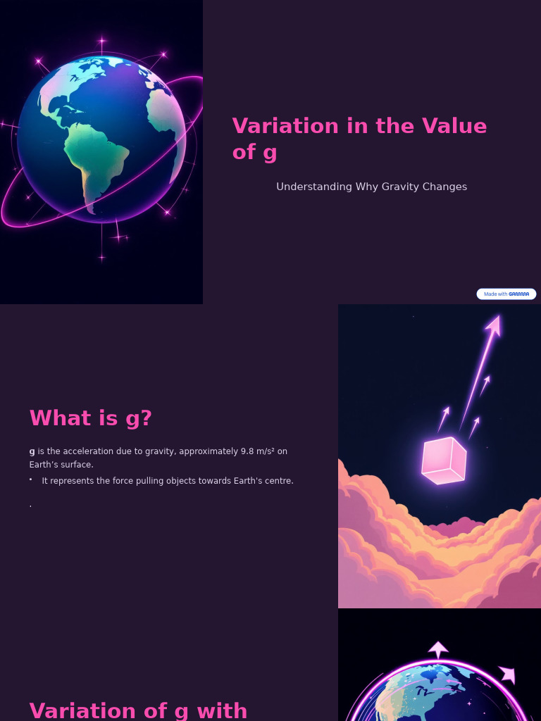 Variation in The Value of G | PDF