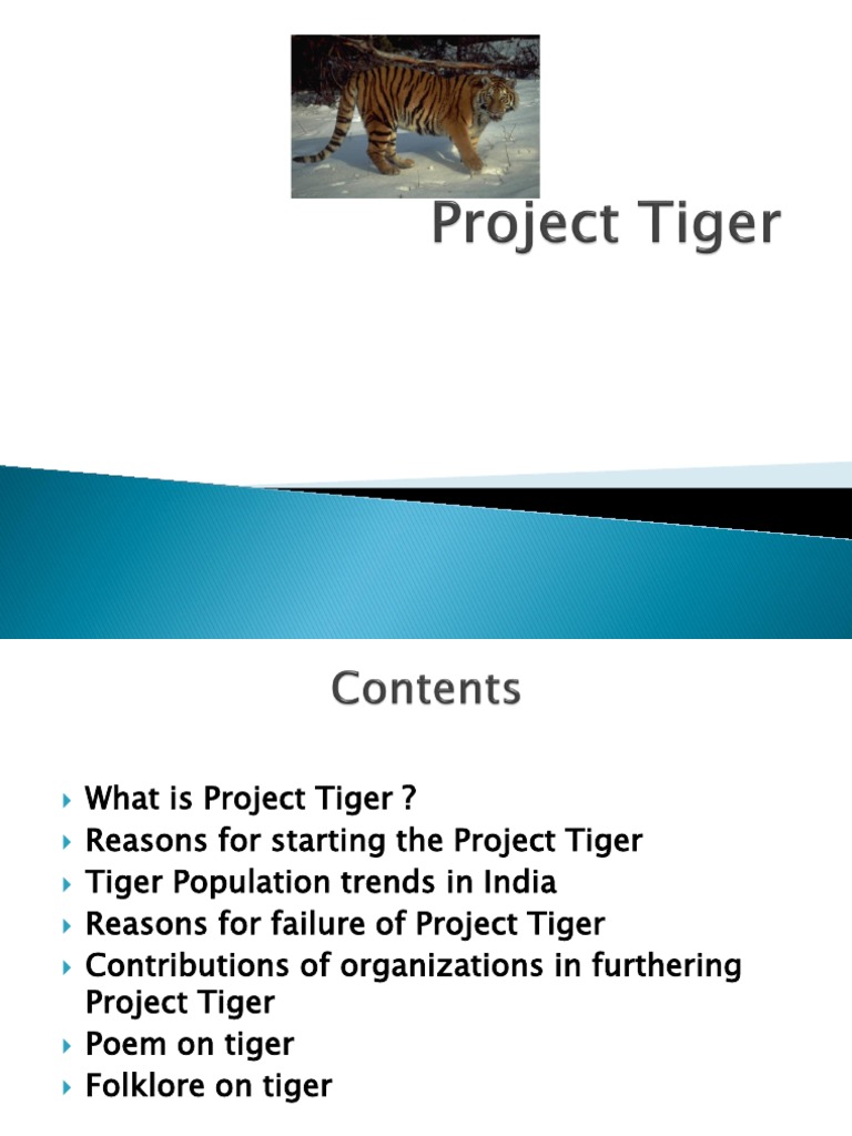 Project Tiger: An Analysis of India's Iconic Tiger Conservation Project ...