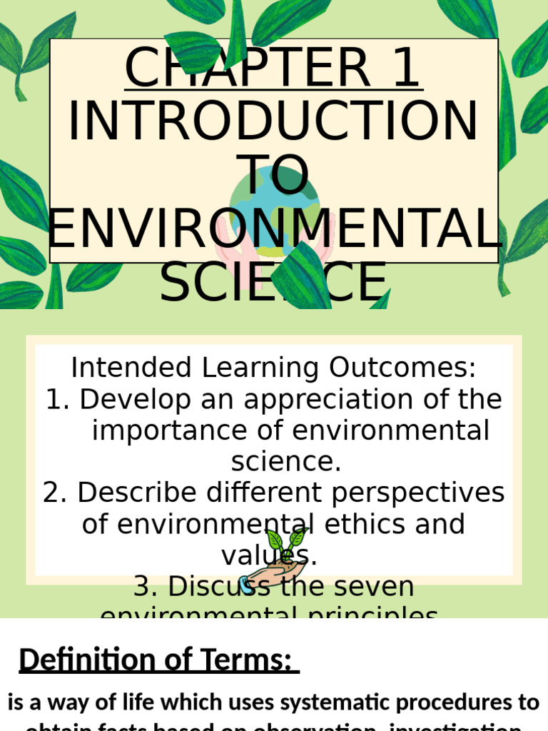 Chapter 1 Introduction to Environmental Science | PDF | Sustainability ...