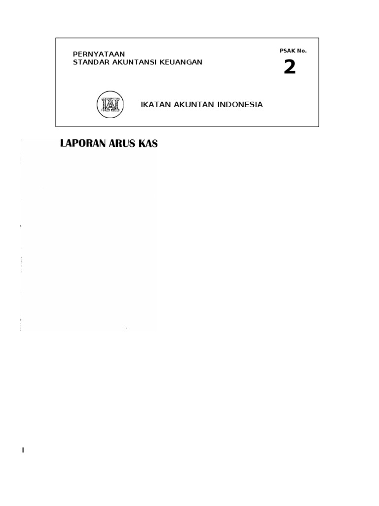 Laporan Arus Kas Berdasarkan PSAK 2 | PDF | Pengelolaan Keuangan & Uang