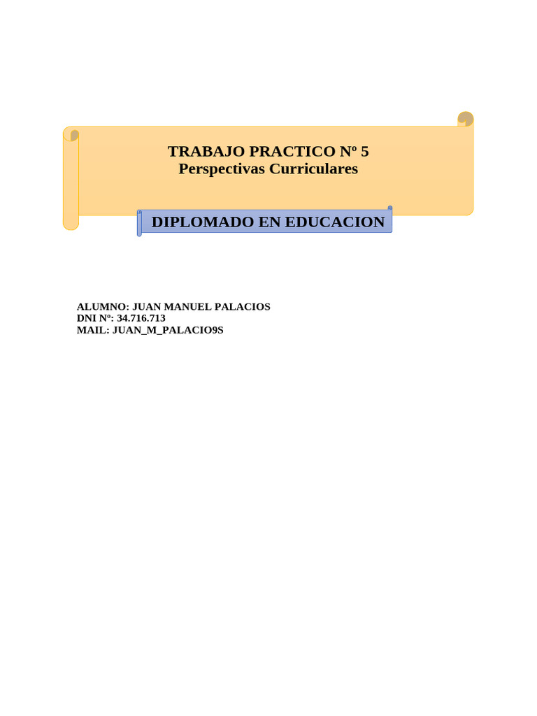 Trabajo Practico #5 | PDF | Evaluación | Plan de estudios