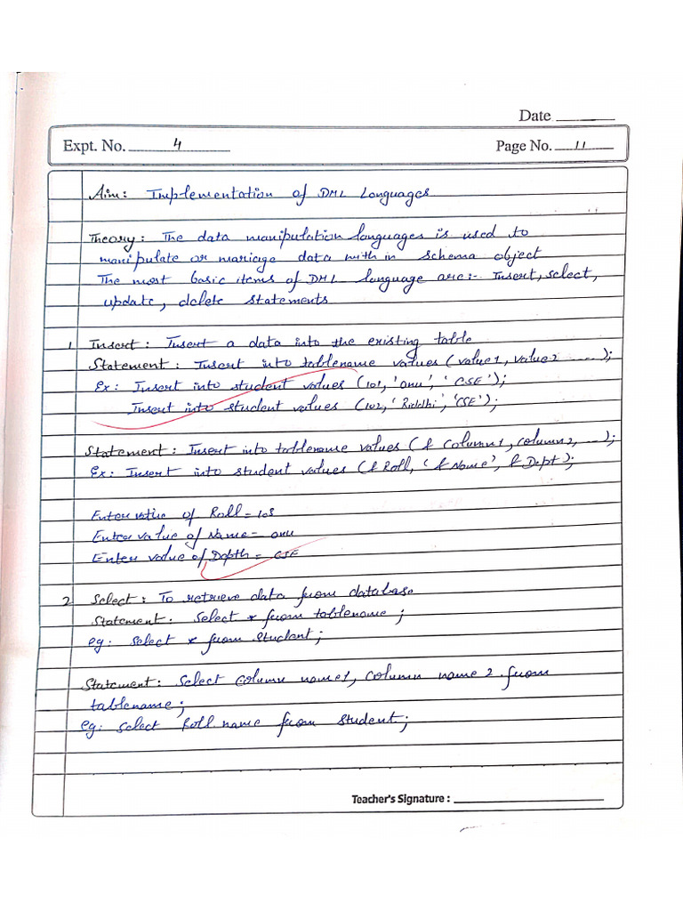 Experiment - 4&5 DBMS Lab | PDF