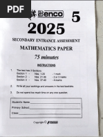 2025 SEA Maths Paper Solutions | PDF | Area | Volume
