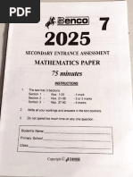 Standard 1 Mathematics Test 2025 | PDF