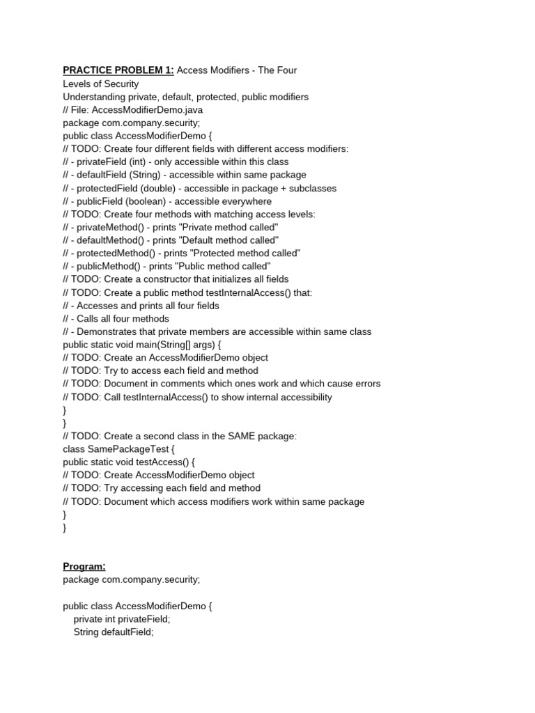 DEVANSH SINGH (RA2411050010024) - Week 5 - S5 - Core OOP - Encapsulation - Practice Problem ...